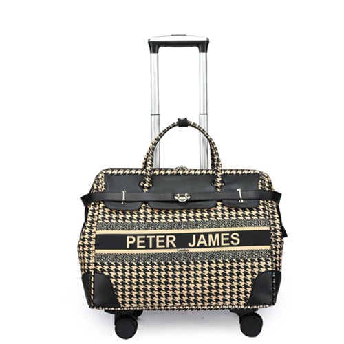 Peter James London Designer-Inspired Ladies' Cabin Luggage with Trolle ...